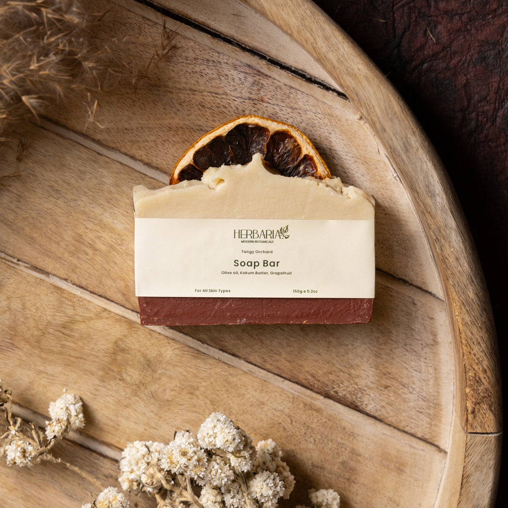 Tangy Orchard | Artisinal Soap Bar (100gm), 100% Vegan - Grapefruit, S ...