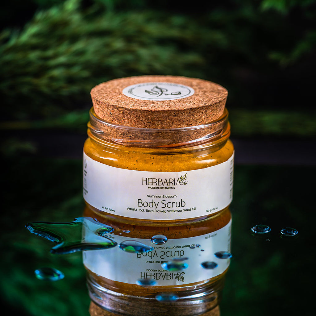 Summer Blossom | Body Scrub (200gm), 100%Vegan - Safflower Seed Oil, T ...